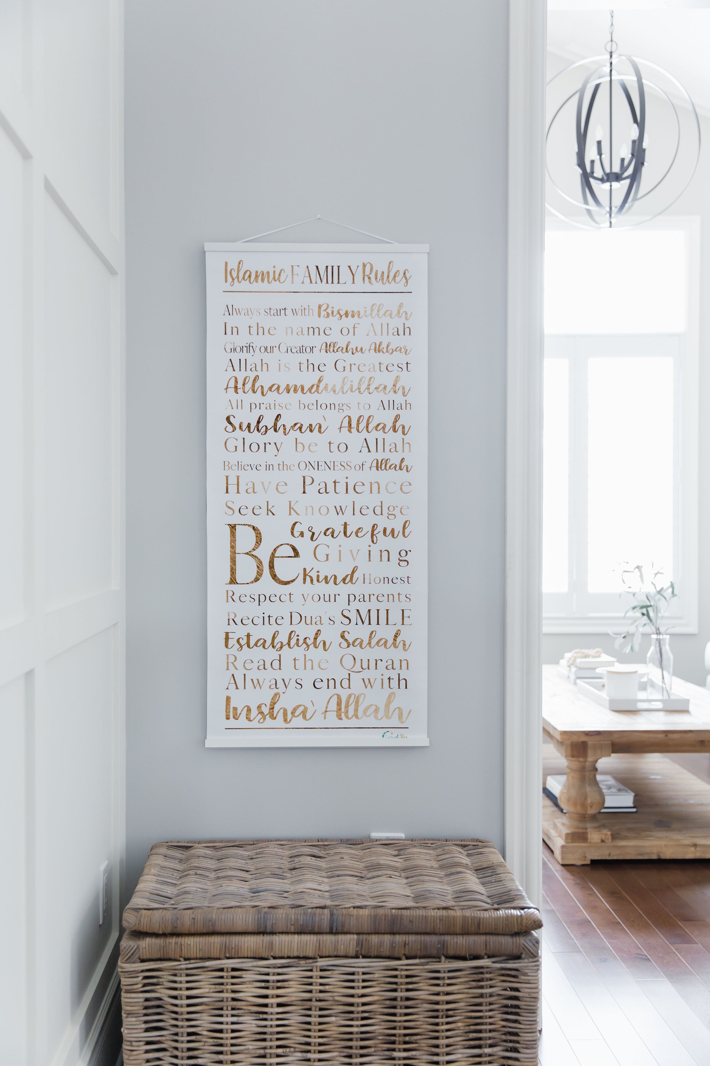 Gold Islamic Family Rules Scroll – Crescent Star Creations